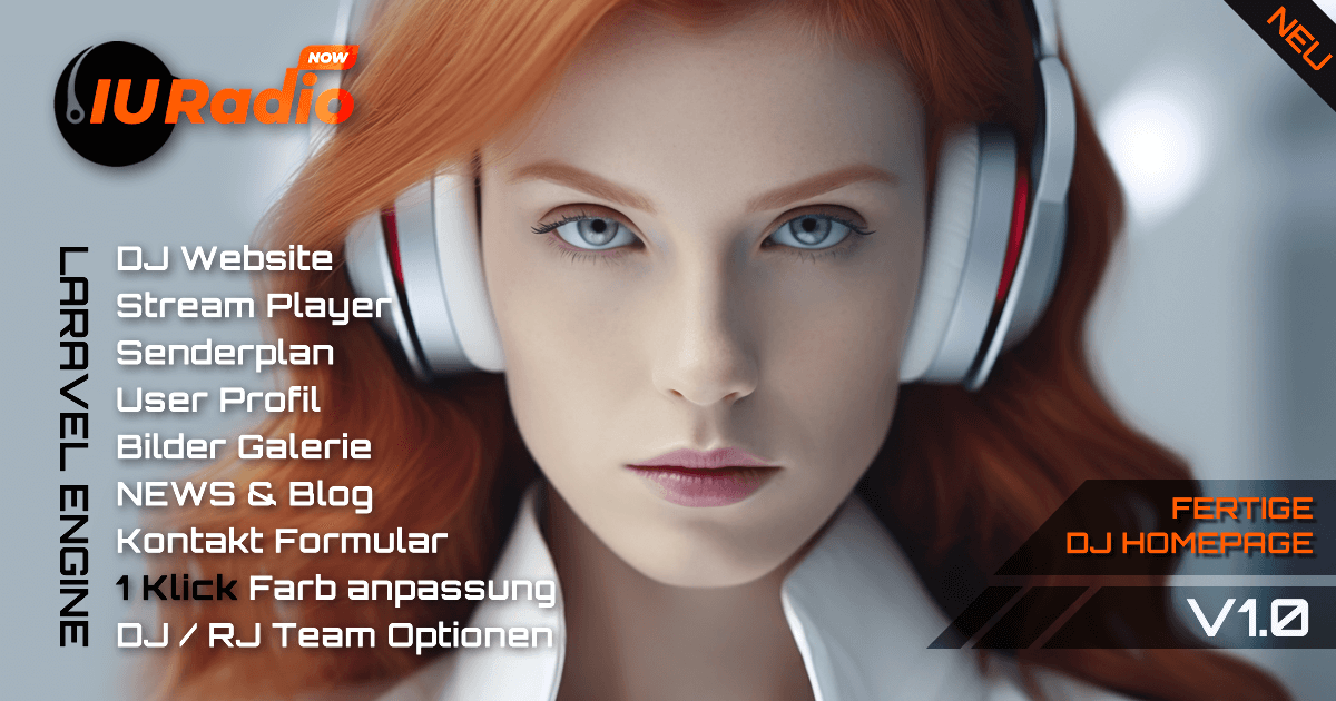 DJ Homepage, die perfekte lösung mit IURadio CMS